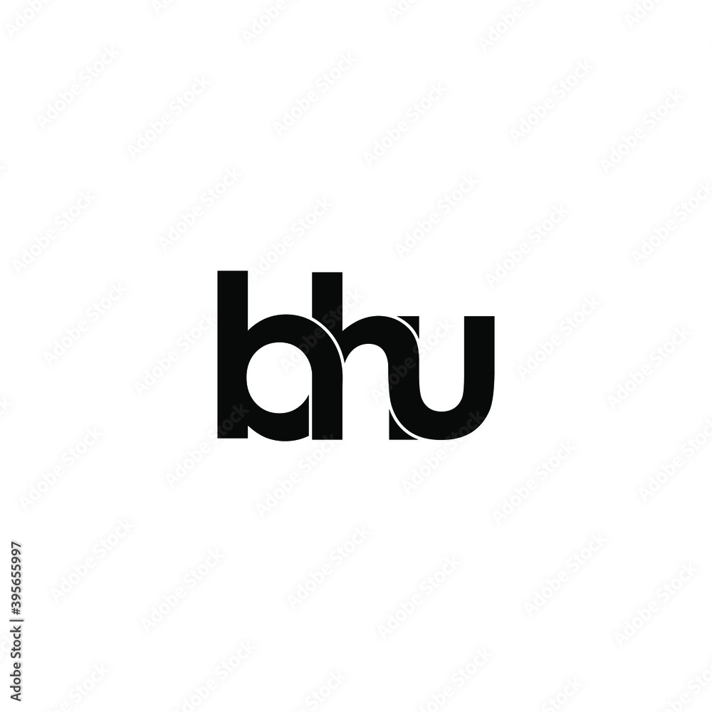 bhu letter original monogram logo design Stock Vector | Adobe Stock