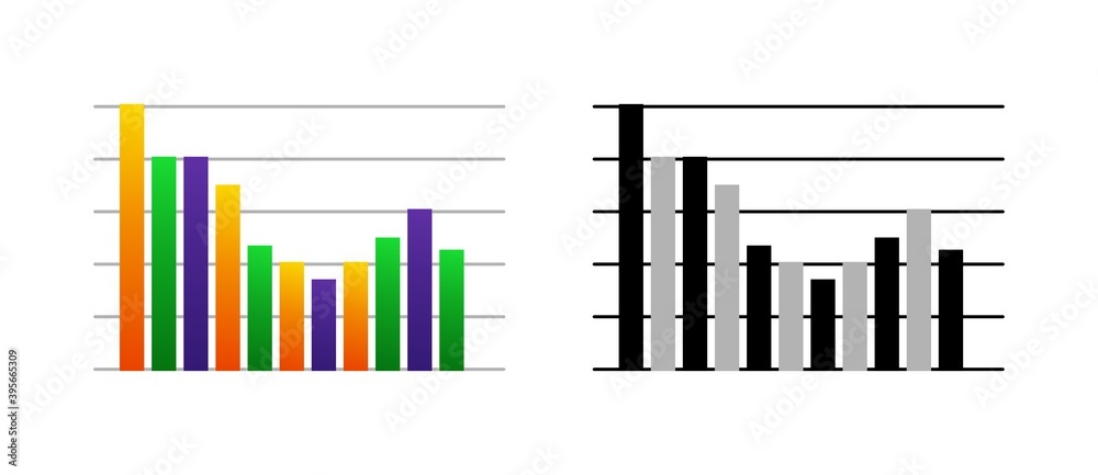 Growing graph set. Business chart with arrow. Growths chart collection ...