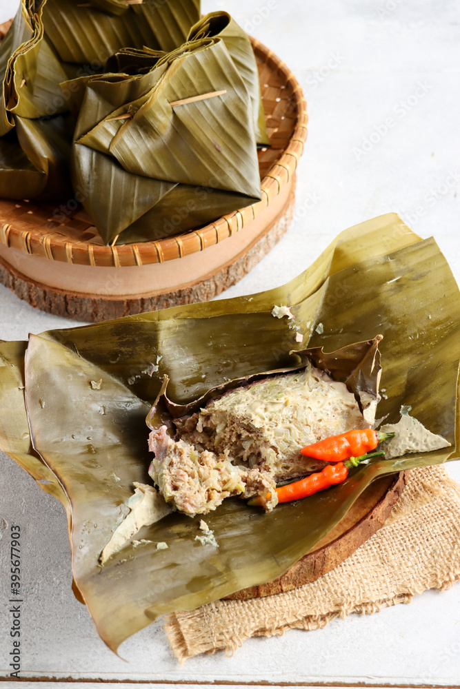 Gadon Daging or Botok, one of Indonesian traditional food. Made of ...