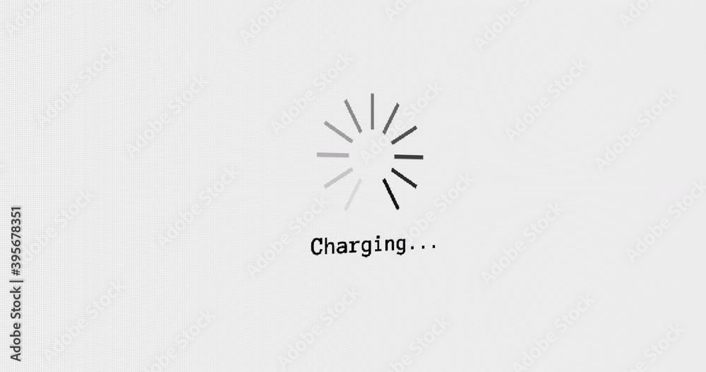 Charging screen application bar circle computer screen animation loop ...