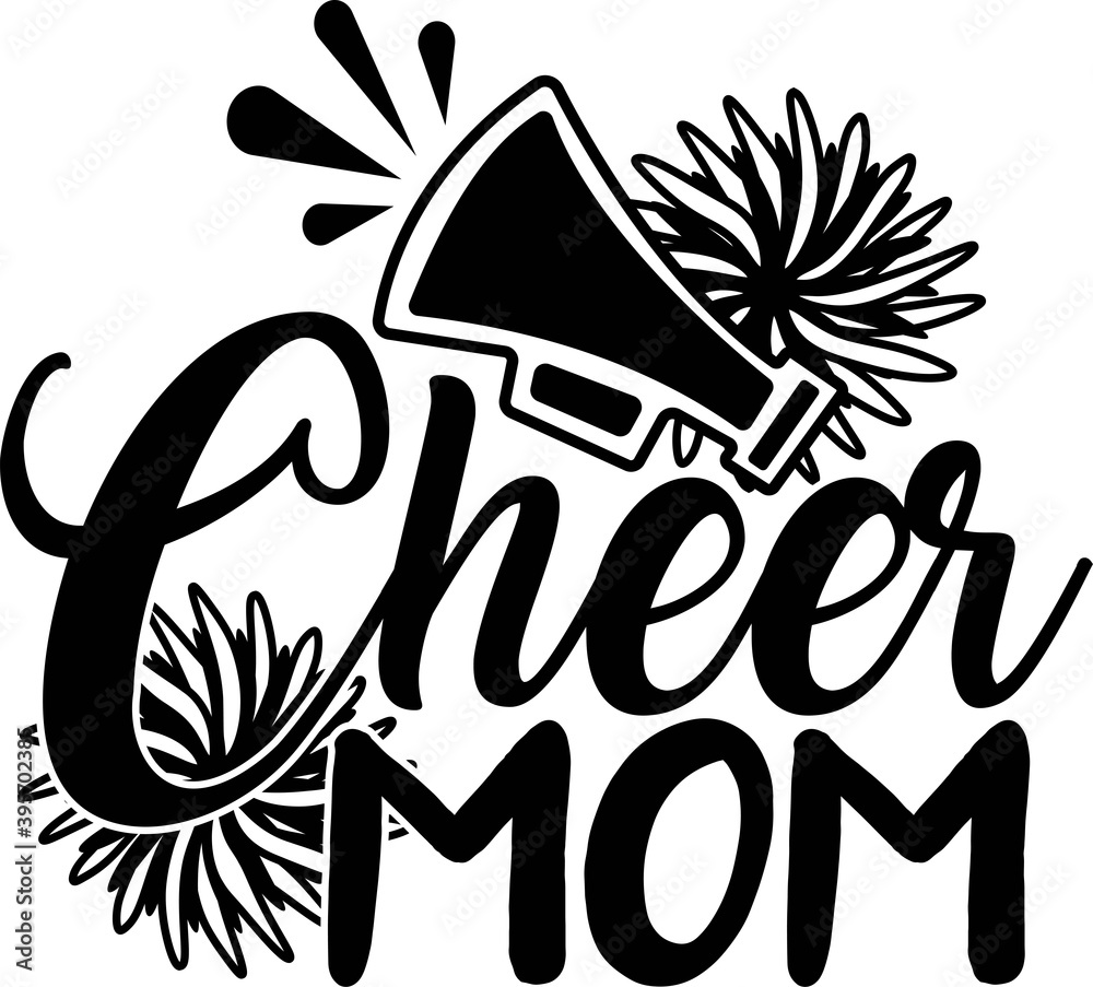 Cheer mom on the white background. Vector illustration Stock Vector ...