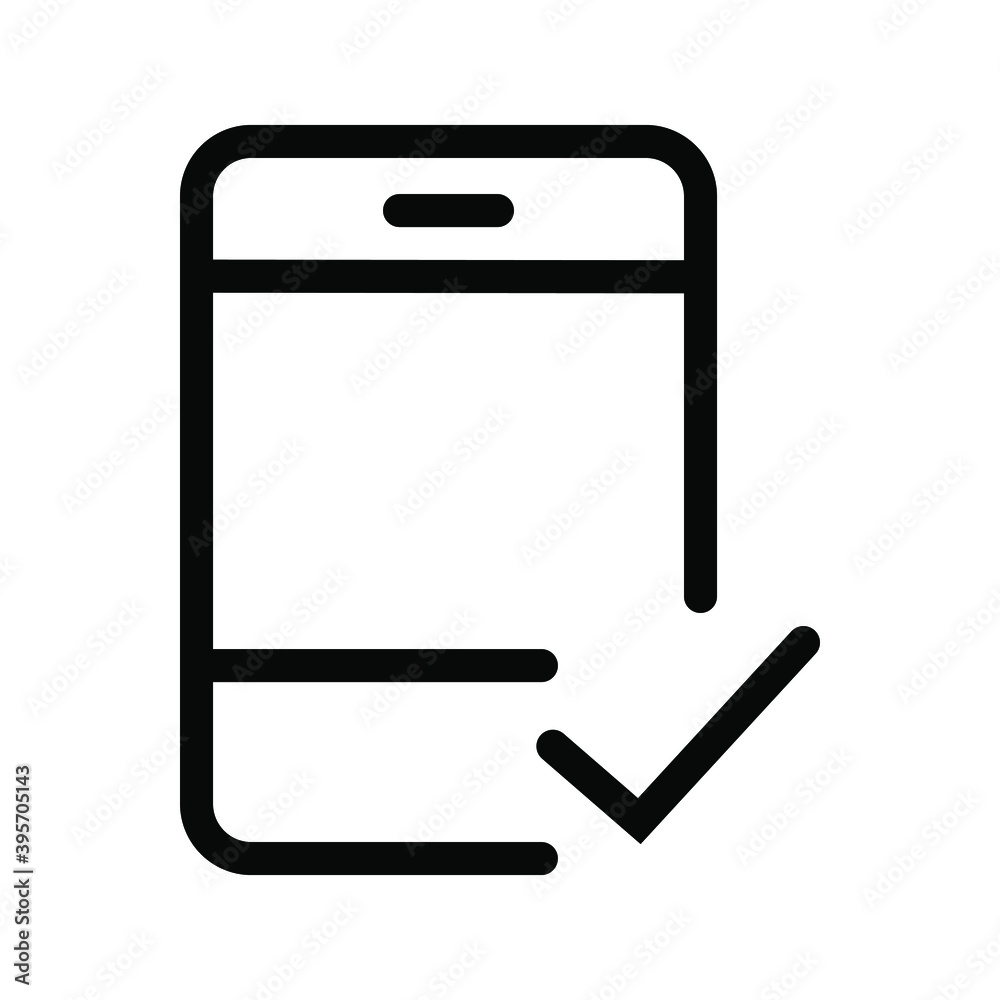 handphone check icon premium Stock Vector | Adobe Stock
