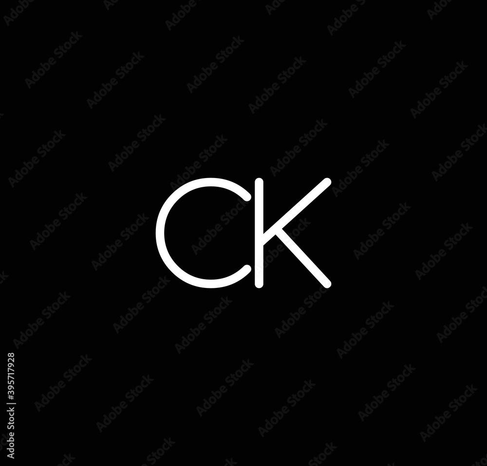 Letter CK alphabet logo design vector. The initials of the letter C and ...