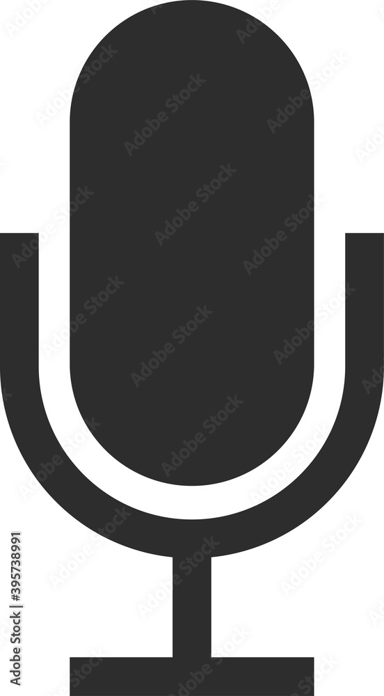 Mute and unmute audio microphone flat vector icons for video apps and ...