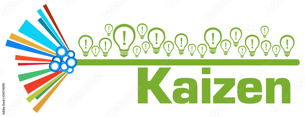 Kaizen Colorful Graphical Bar Bulbs Stock Illustration | Adobe Stock