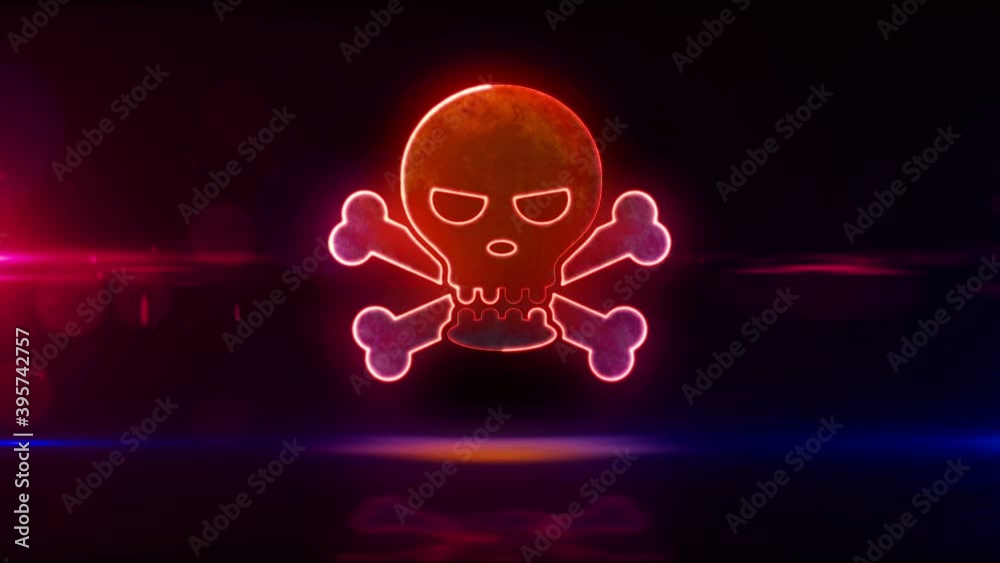 Skull symbol, digital piracy, hacking computer, cyber crime technology ...