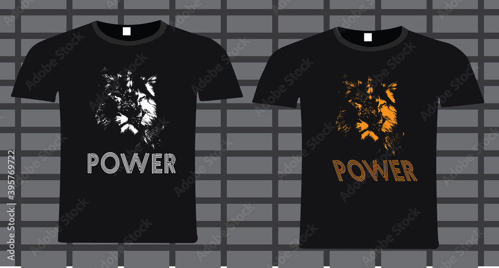 Drawing of a lion's head. Graphic design of the cover. Template for ...