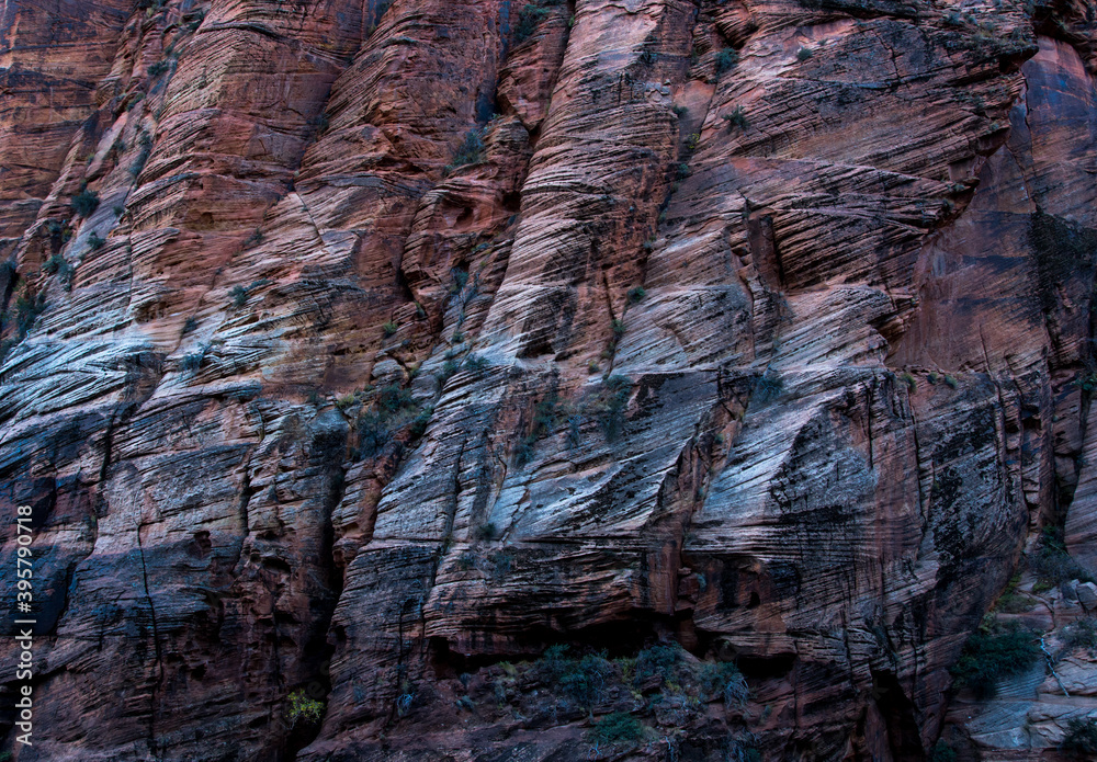 Structure of the mountain in the Zion Stock Photo | Adobe Stock