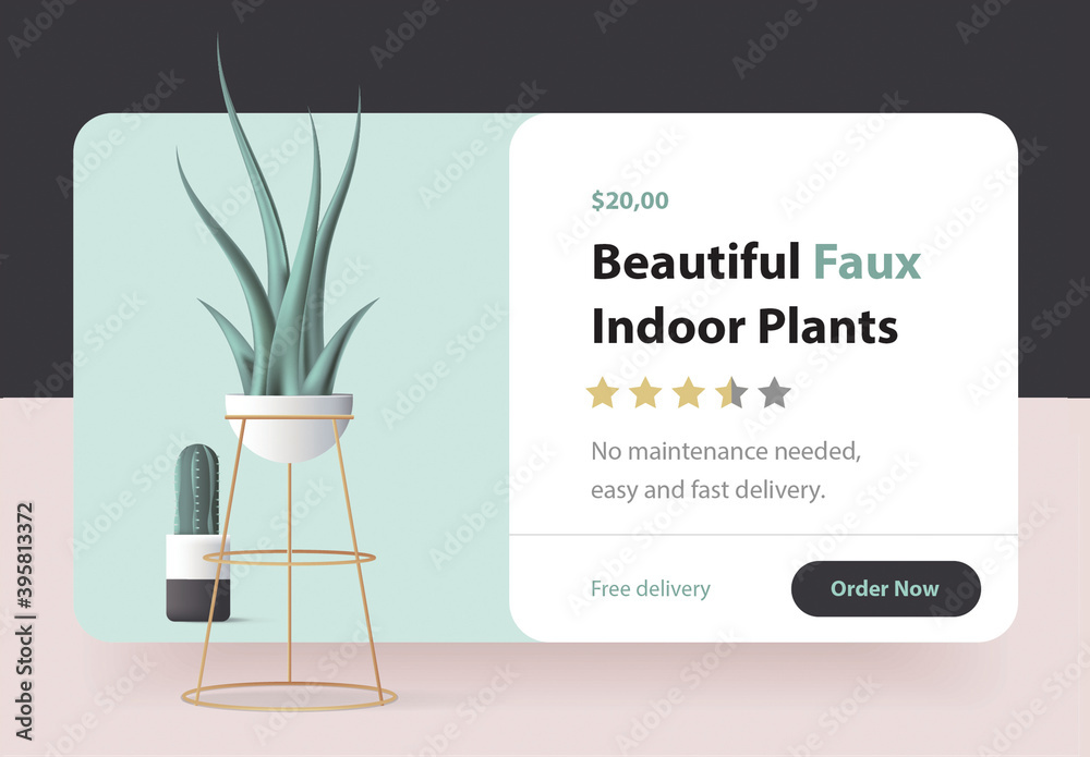 Modern Web User Interface Card Template Stock Template Adobe Stock