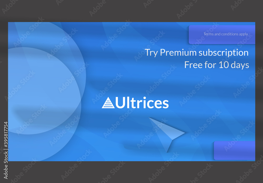 Slideshow Ad Layout with Vanishing Gradient and Paper Cut Shapes Stock ...