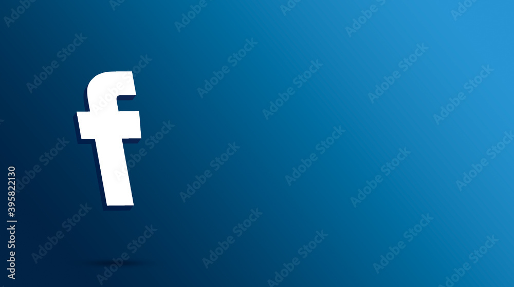 Facebook logo 3d rendering background Stock Illustration | Adobe Stock