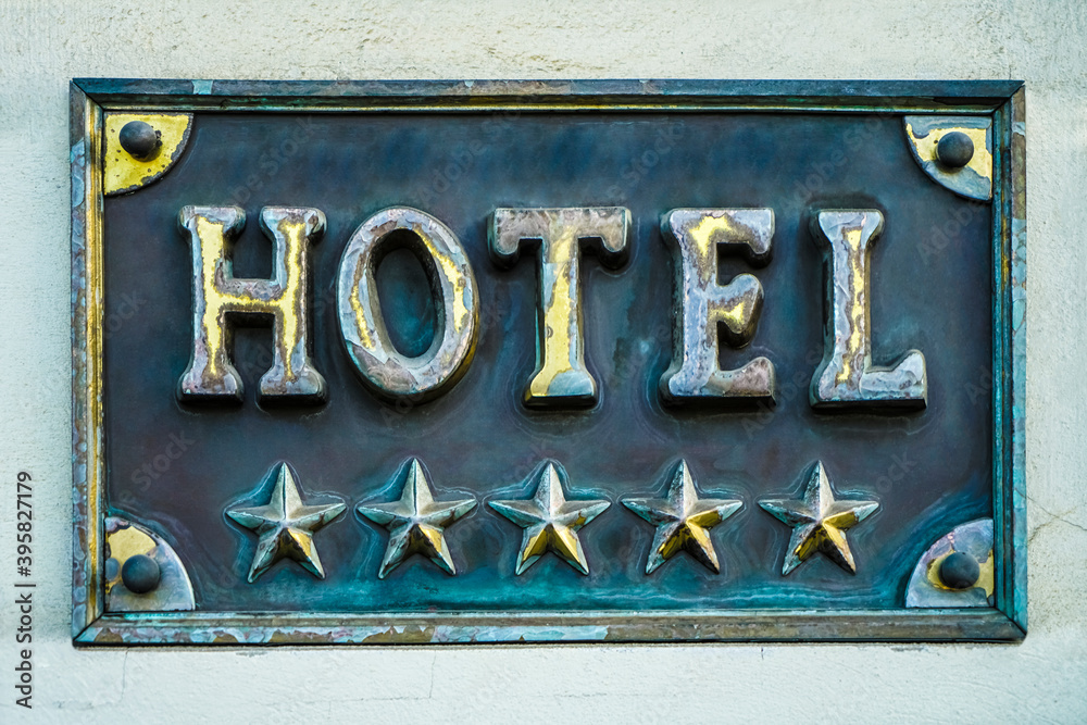 golden Board or signboard for a 5 five star hotel. 5 star hotel signage ...