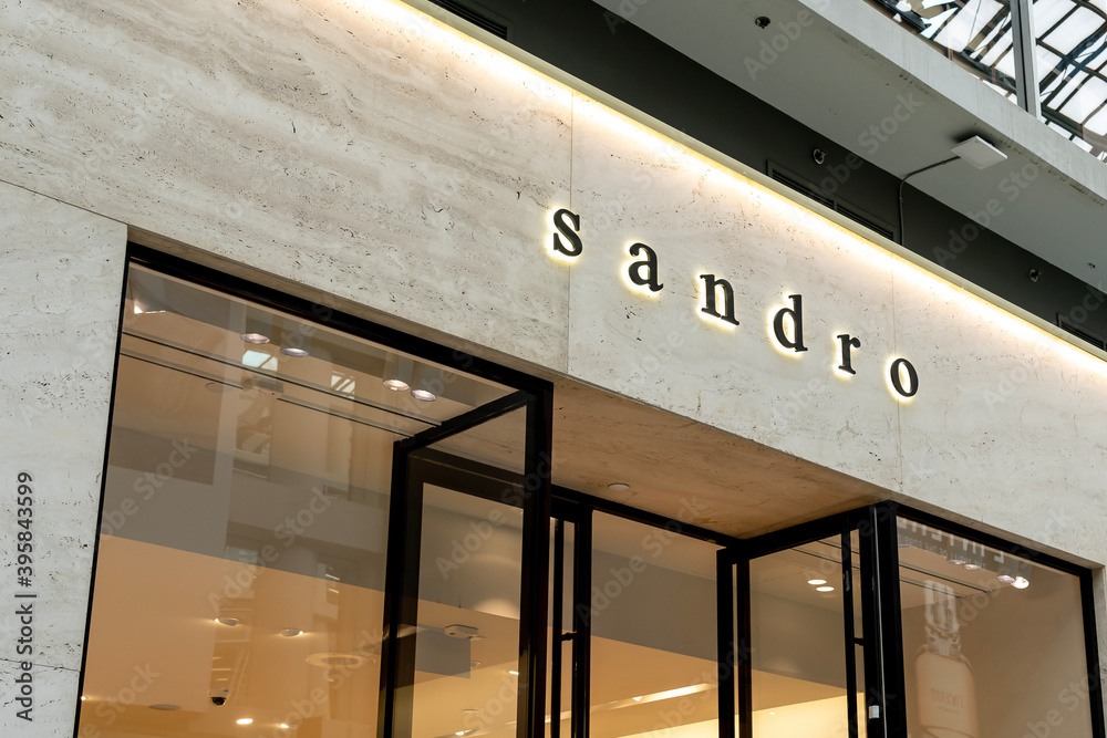 Toronto, Canada - Sep 29, 2020: A Sandro storefront at a mall in ...