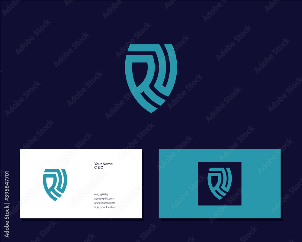 Letter R V logo design. creative minimal monochrome monogram symbol ...