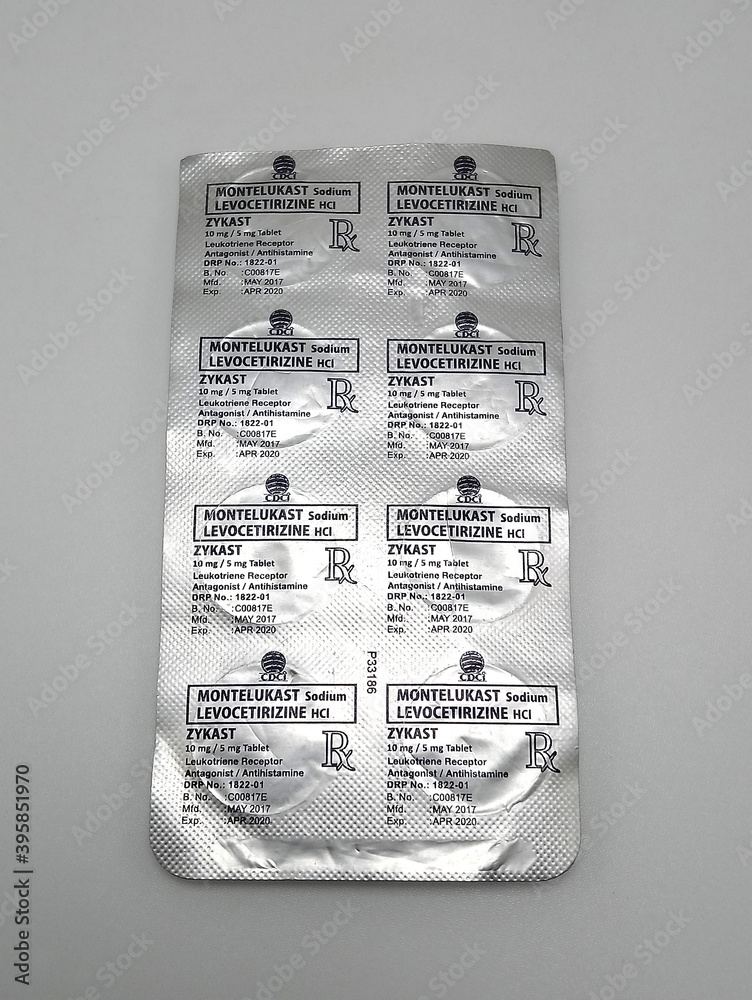 Zykast tablet antagonist and antihistamine in Manila, Philippines Stock ...