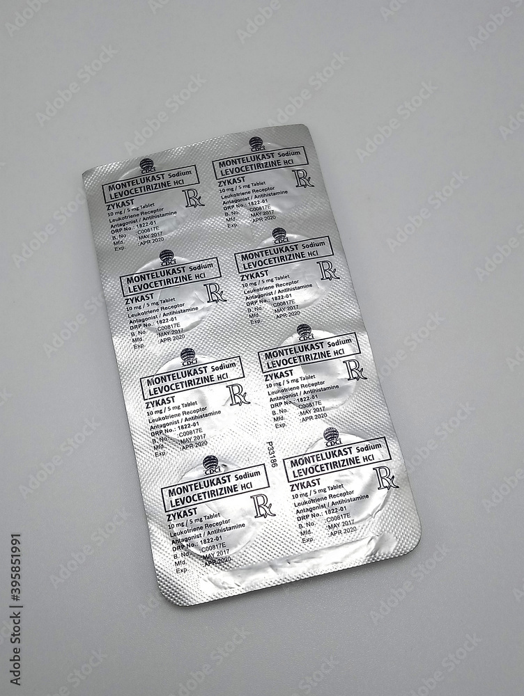 Zykast tablet antagonist and antihistamine in Manila, Philippines Stock ...