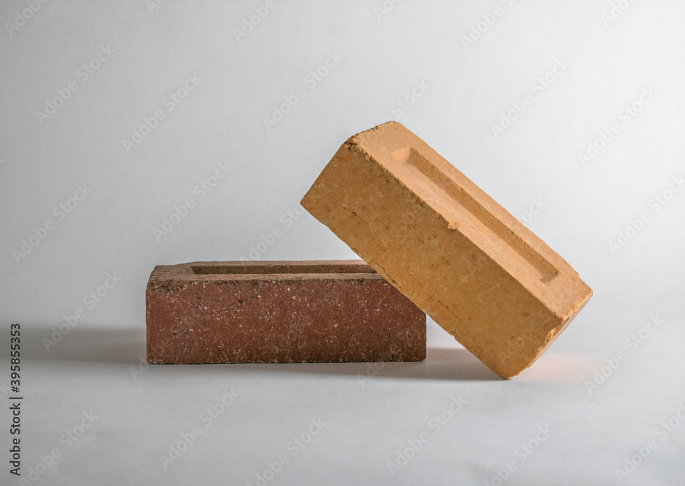 Tabique o ladrillo usado para la construcción, ladrillo rojo recocido ...