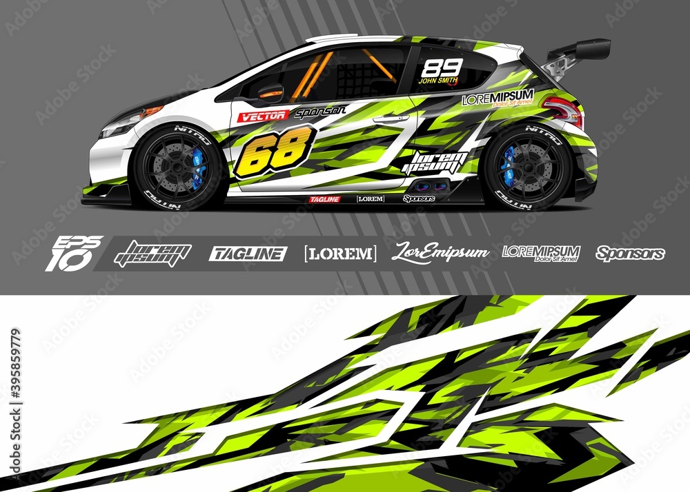 Car wrap decal designs. Abstract racing and sport background for racing ...