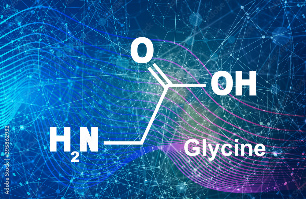 Glycine - main amino acid and inhibitory neurotransmitter. Chemical ...