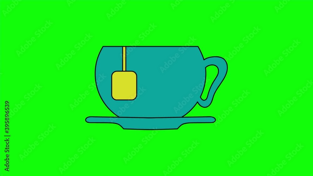 tea green screen animation. chroma key motion graphics Stock 비디오 ...