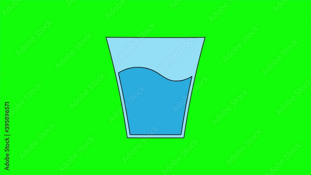 mineral water green screen animation. chroma key motion graphics Stock ...