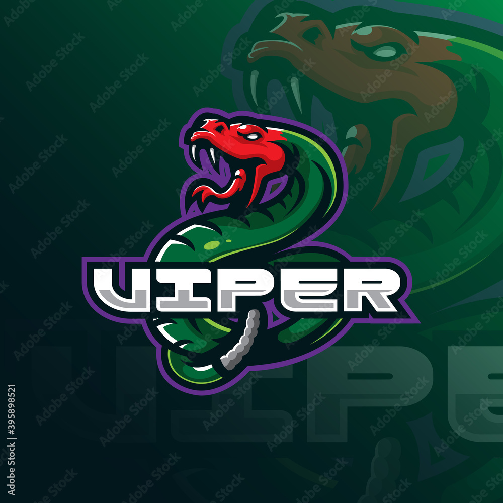 vipers mascot logo design vector with modern illustration concept style ...