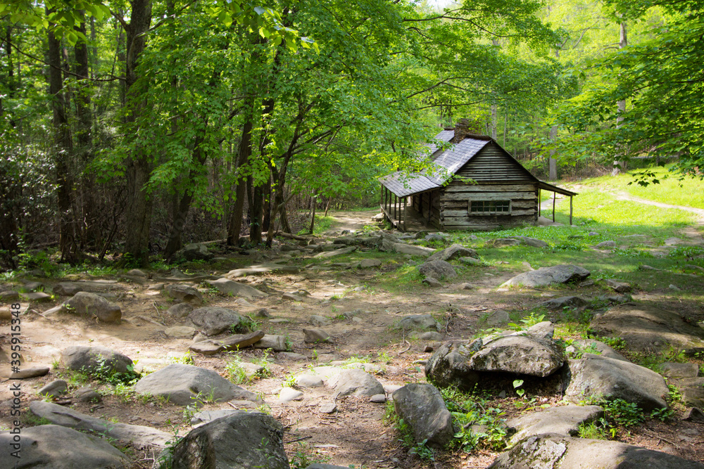Historic Smoky Mountain Log Cabin. The Ogle cabin and homestead on the ...