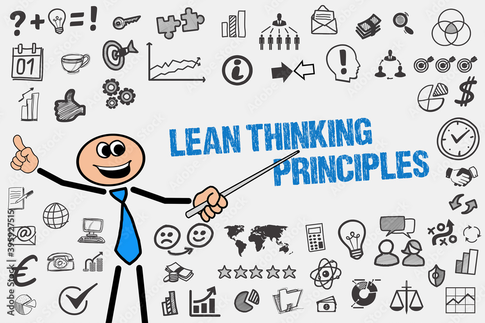 Lean Thinking Principles Stock Illustration | Adobe Stock