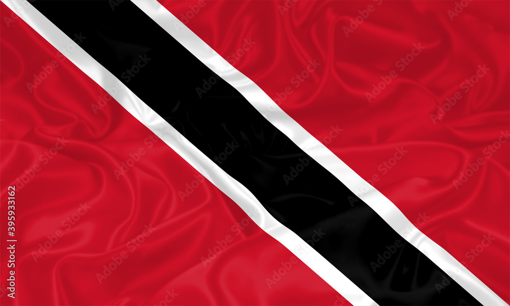 Fotografia do Stock: Trinidad and Tobago Flag waving. National flag of Trinidad and Tobago with ...