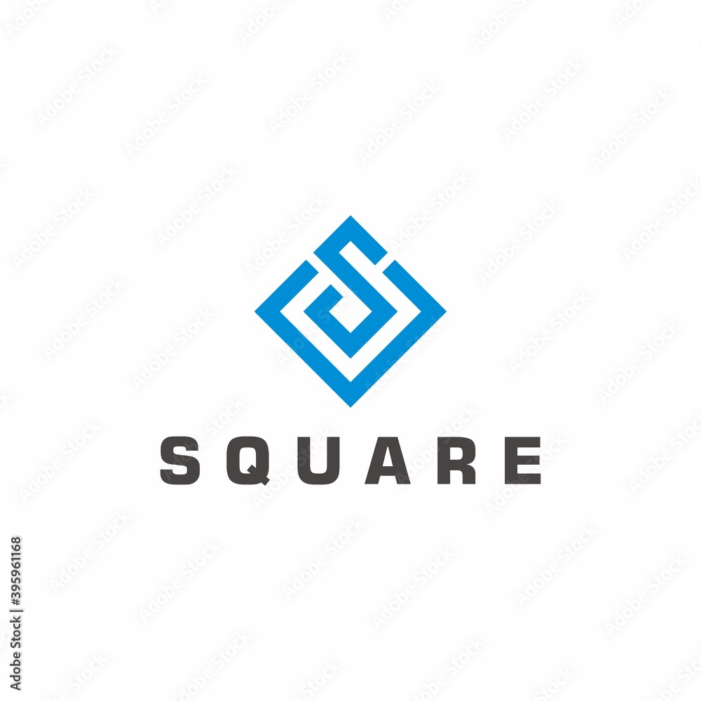 Square Logo, letter S, Initial S logo vector Stock Vector | Adobe Stock