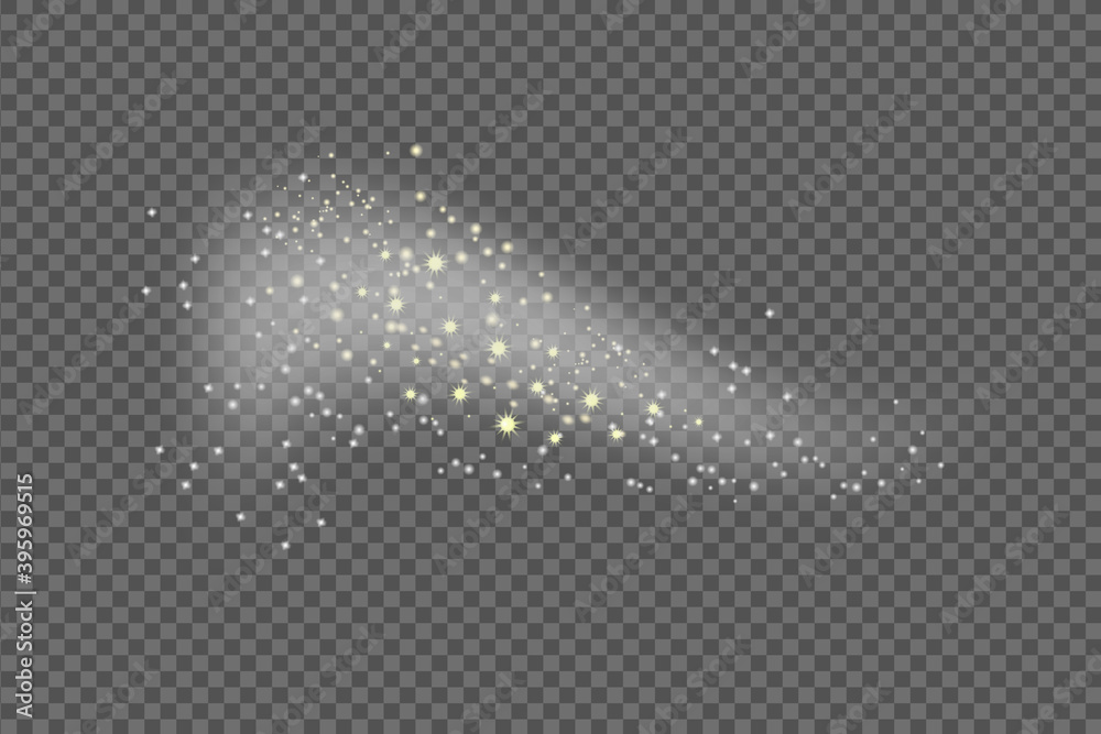 Falling stars effect on checkered background.Gold and silver glittering ...