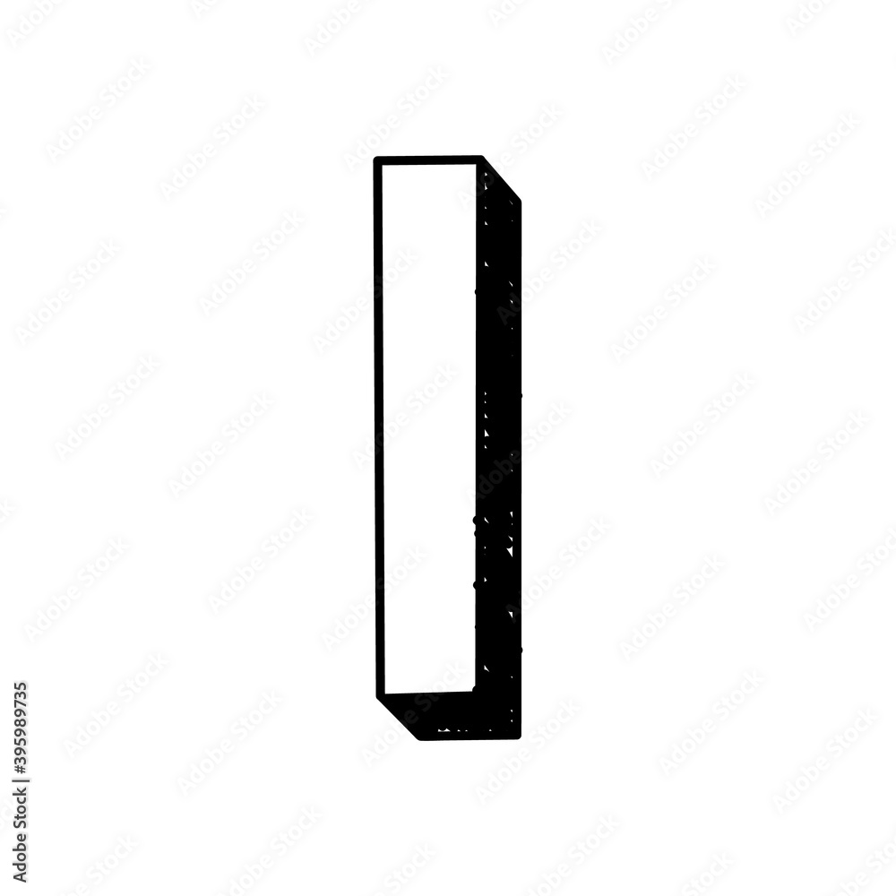 Fototapeta L letter hand-drawn symbol. Vector illustration of a small ... Fototapeta L letter hand-drawn symbol. Vector illustration of a small ...