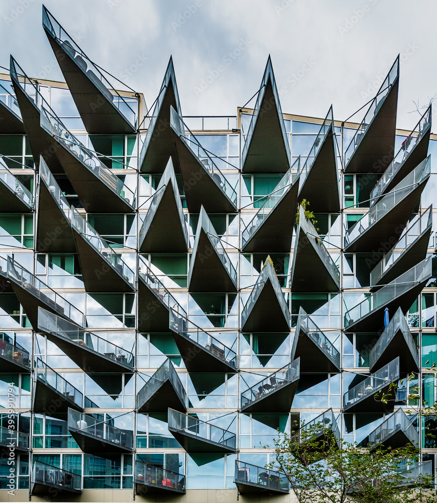 Fotografia do Stock: Copenhagen, Denmark: VM House with spiky ...