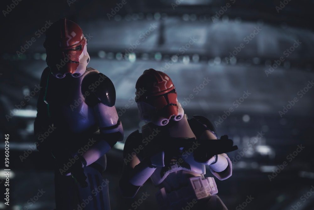 NEW YORK, USA - NOV 25 2020: members of the 332nd Tano division Clone ...