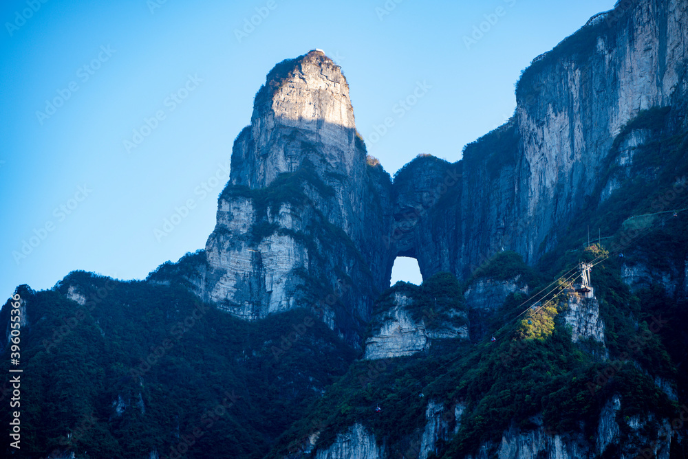 Beautiful landscape of Tianmen mountain national park, Hunan province ...