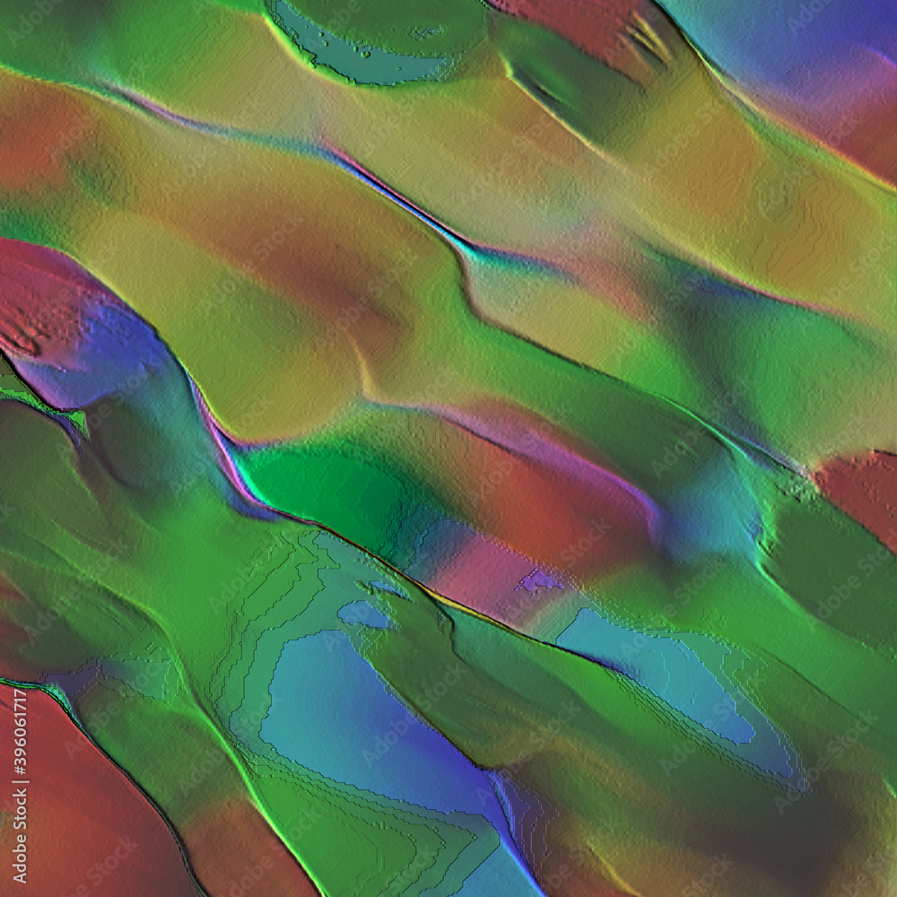 Colorful dune-shaped with sculpted effect and texture that looks like ...