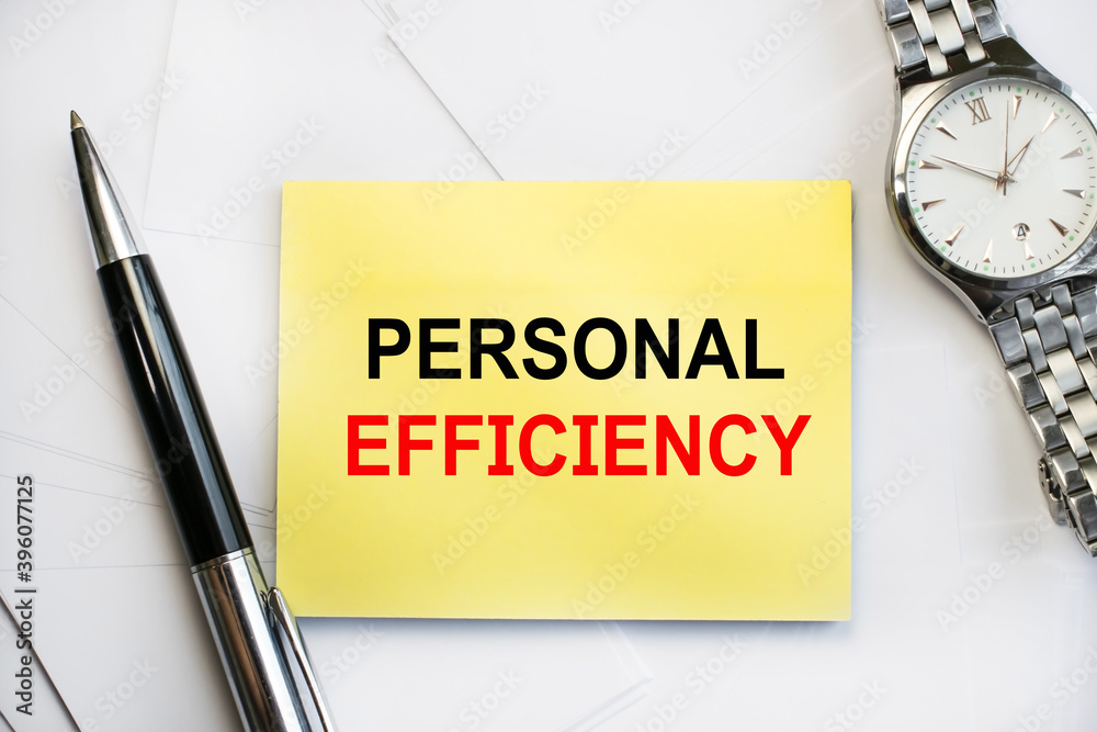 Personal effectiveness is recorded on a note sheet, which is located on ...