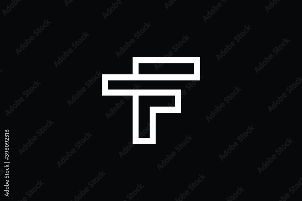 FT logo letter design on luxury background. TF logo monogram initials ...