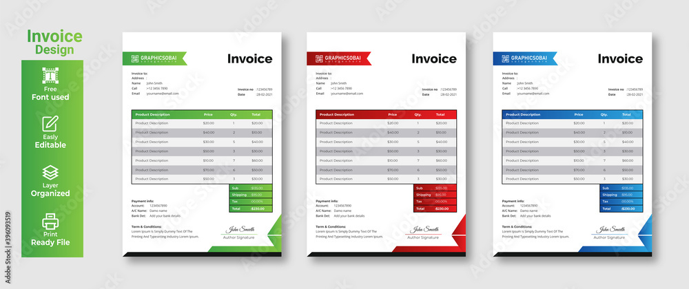 Business invoice form template, Invoice bill design template, Bill form ...