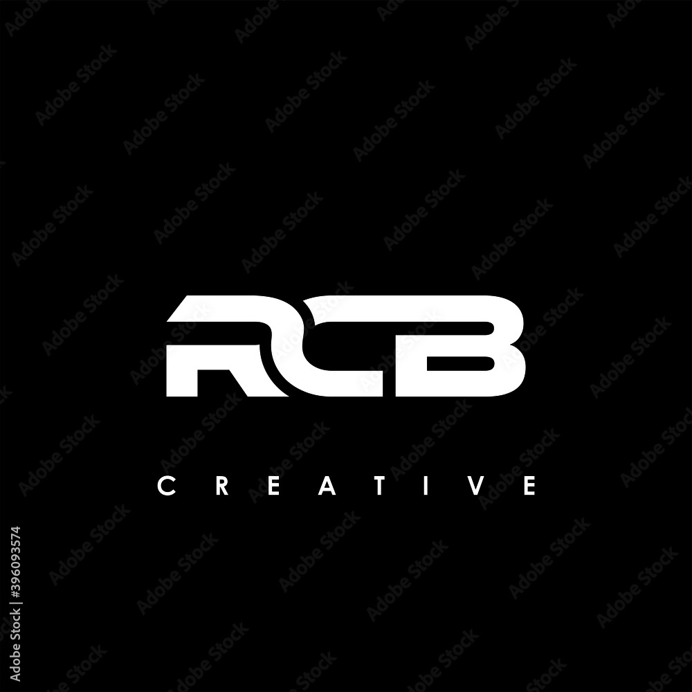 RCB Letter Initial Logo Design Template Vector Illustration Stock ...
