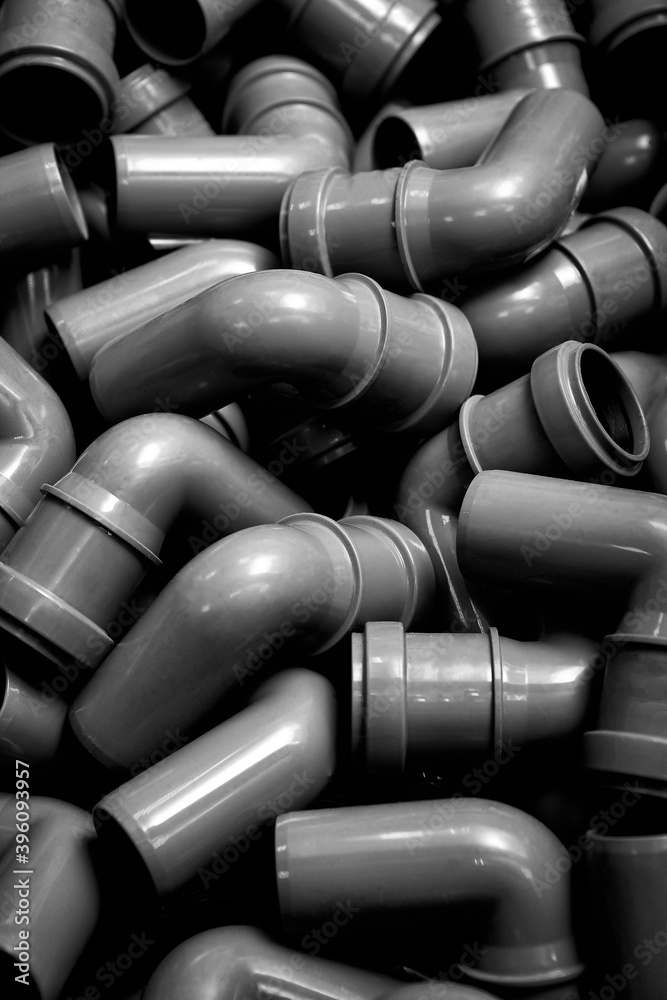 Plastic sewer fittings. The disposal of waste water. Can be used for ...