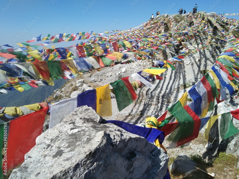 buddhist prayer flags Stock Photo | Adobe Stock