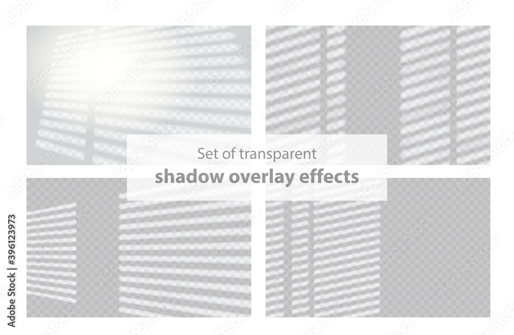 Shadow overlay effect. Set of transparent shadow overlay effects for ...