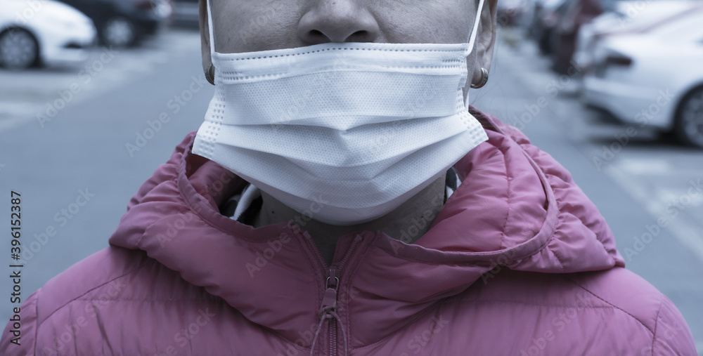 Improper way of wearing a face mask. Wrong way to use protective gear ...