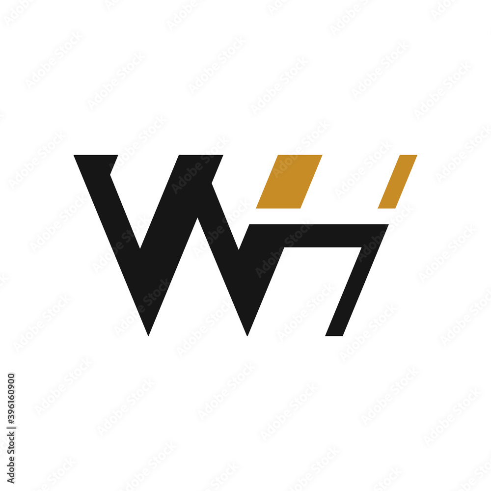 Initial letter wh logo or hw logo vector design templates Stock Vector ...