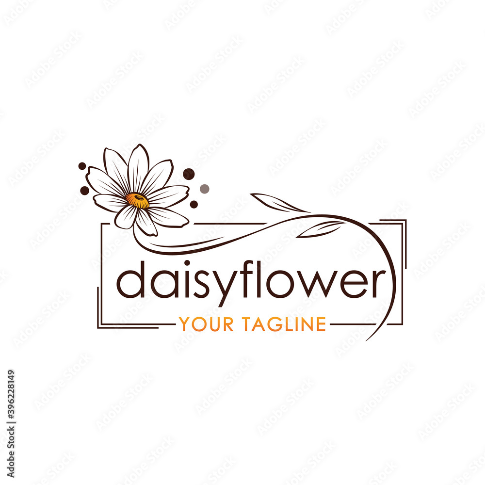beautiful daisy flower logo icon illustration Stock Vector | Adobe Stock