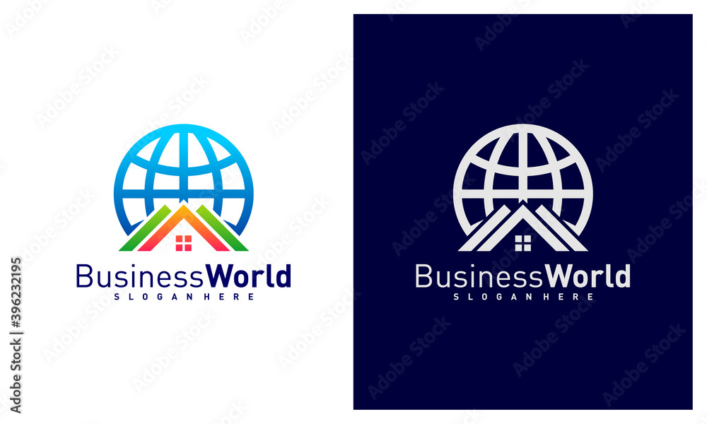 World House logo vector template, Creative world logo design concepts ...