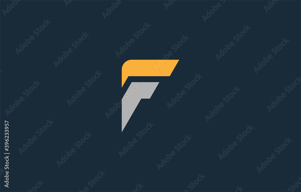 alphabet capital letter F logo design Stock Vector | Adobe Stock