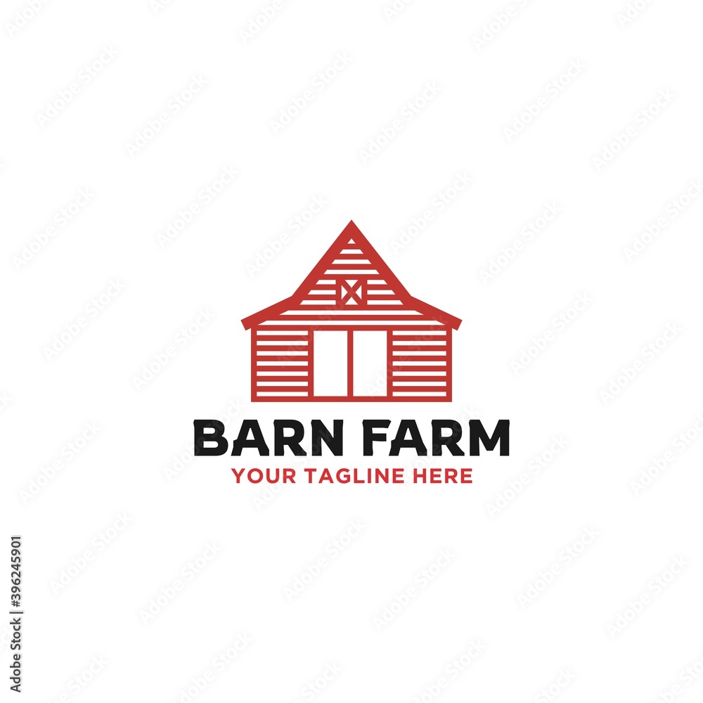 Simple Minimalist Barn Farm Logo design Farmhouse logo agriculture ...