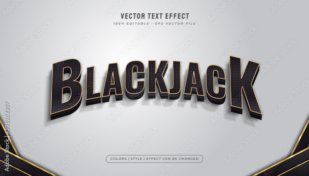 Black and gold text style with curved and embossed effect Stock Vector ...
